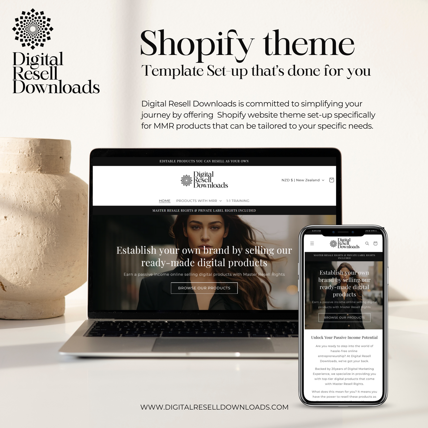 Shopify Template Set-up – Digital Resell Downloads